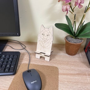 Phone Holder for Desk Wolf | Mobile Cell iPhone Stand | Animals ...