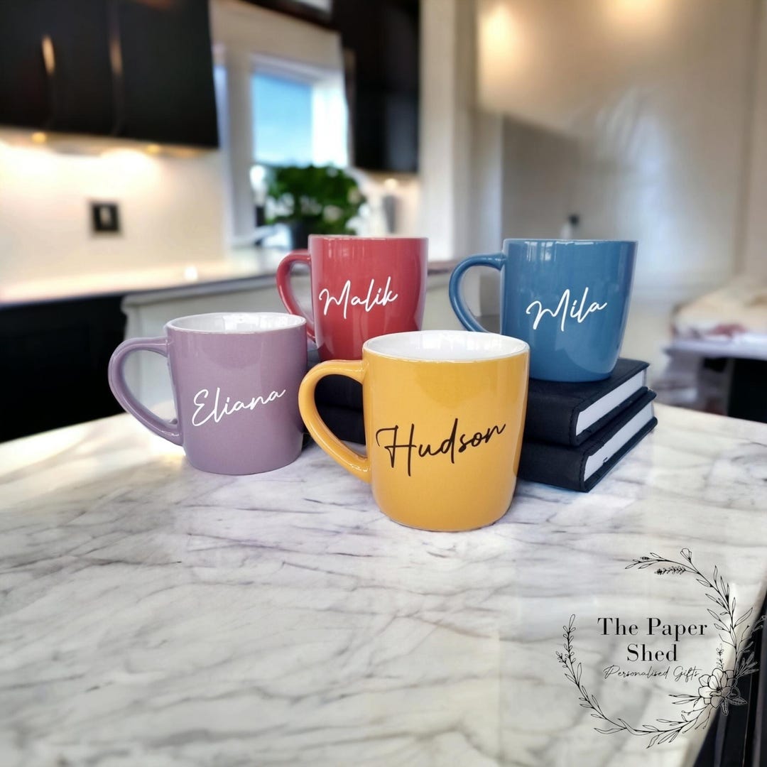 Personalised Drink Mug With Name Smooth Gloss - Etsy