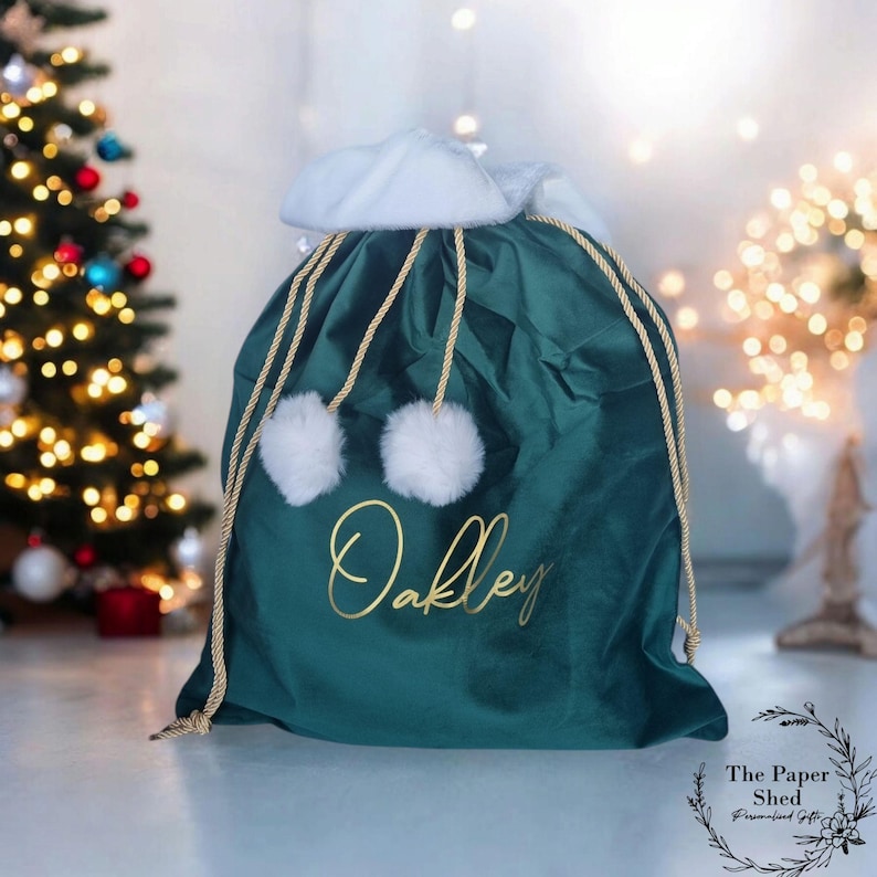 Velvet Christmas Santa Sack - Etsy UK