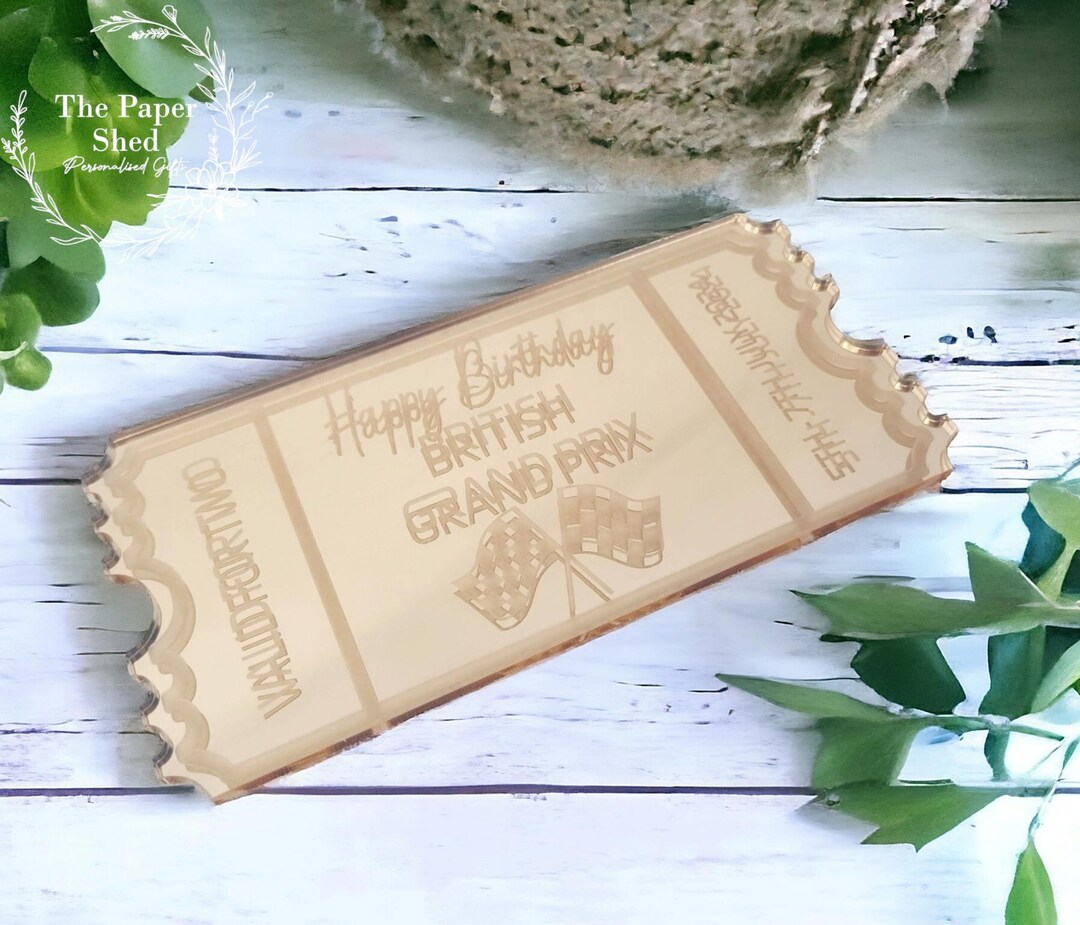 British Grand Prix Acrylic Gift Ticket Formula One - Etsy UK