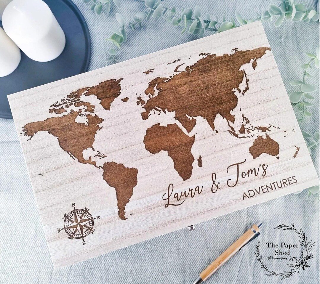 Couples Adventure Map Keepsake Memory Box - Etsy UK