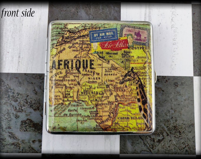 Cigarette Case Africa Map Cigarette Holder Africa Cigarette | Etsy