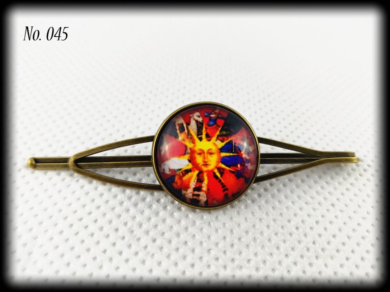 Abstract Sun Hair Slide Sun Face Hair Pins Yellow Print Hair | Etsy