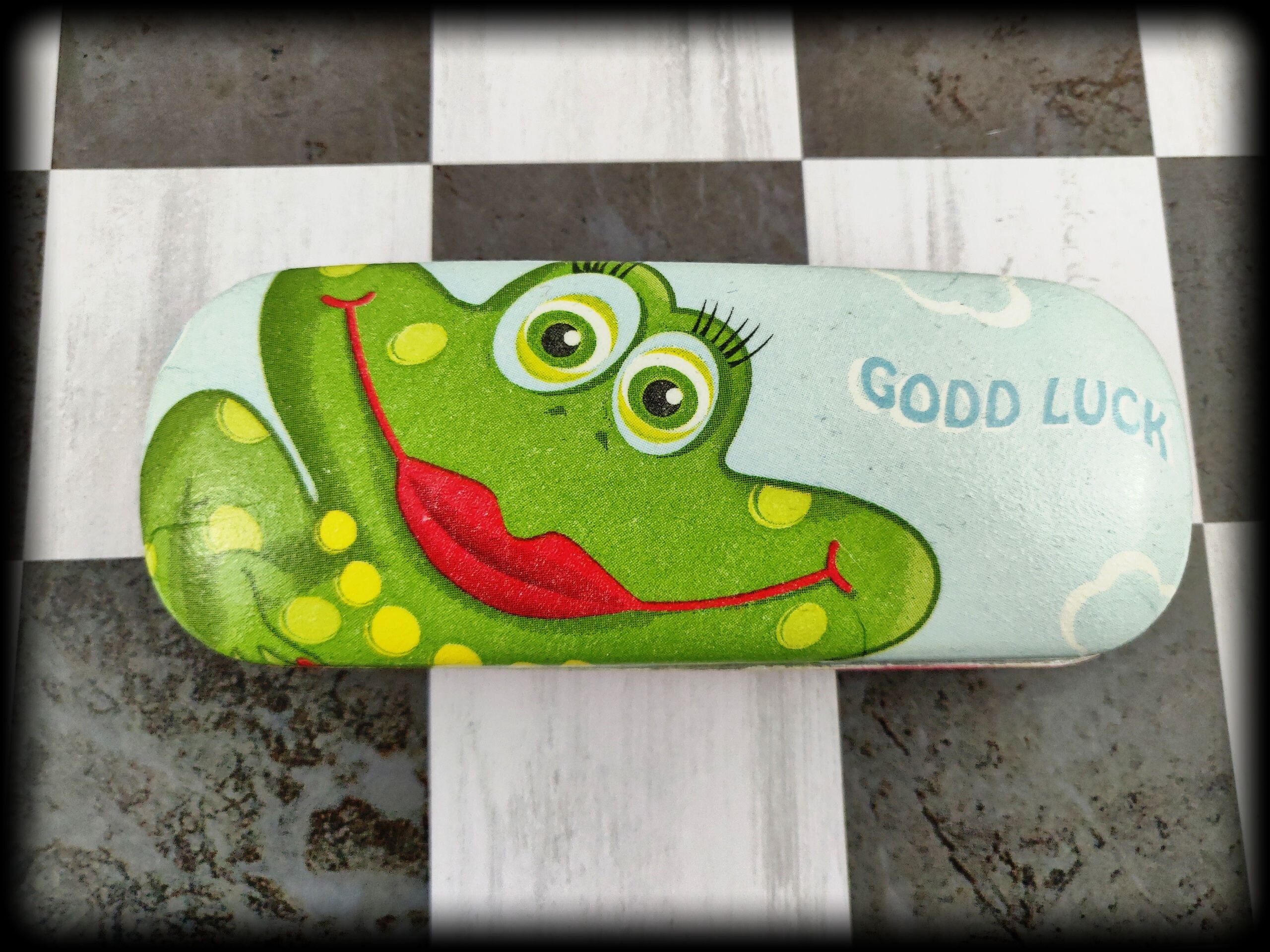 Happy Frog Glasses Case Hard Green Frog Eyeglass Case Hard Etsy