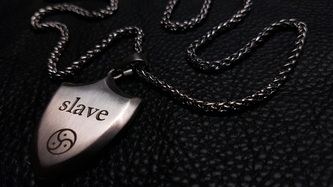 Exclusive BDSM Slave Pendant Stainless Steel Crest Necklace Gift ...