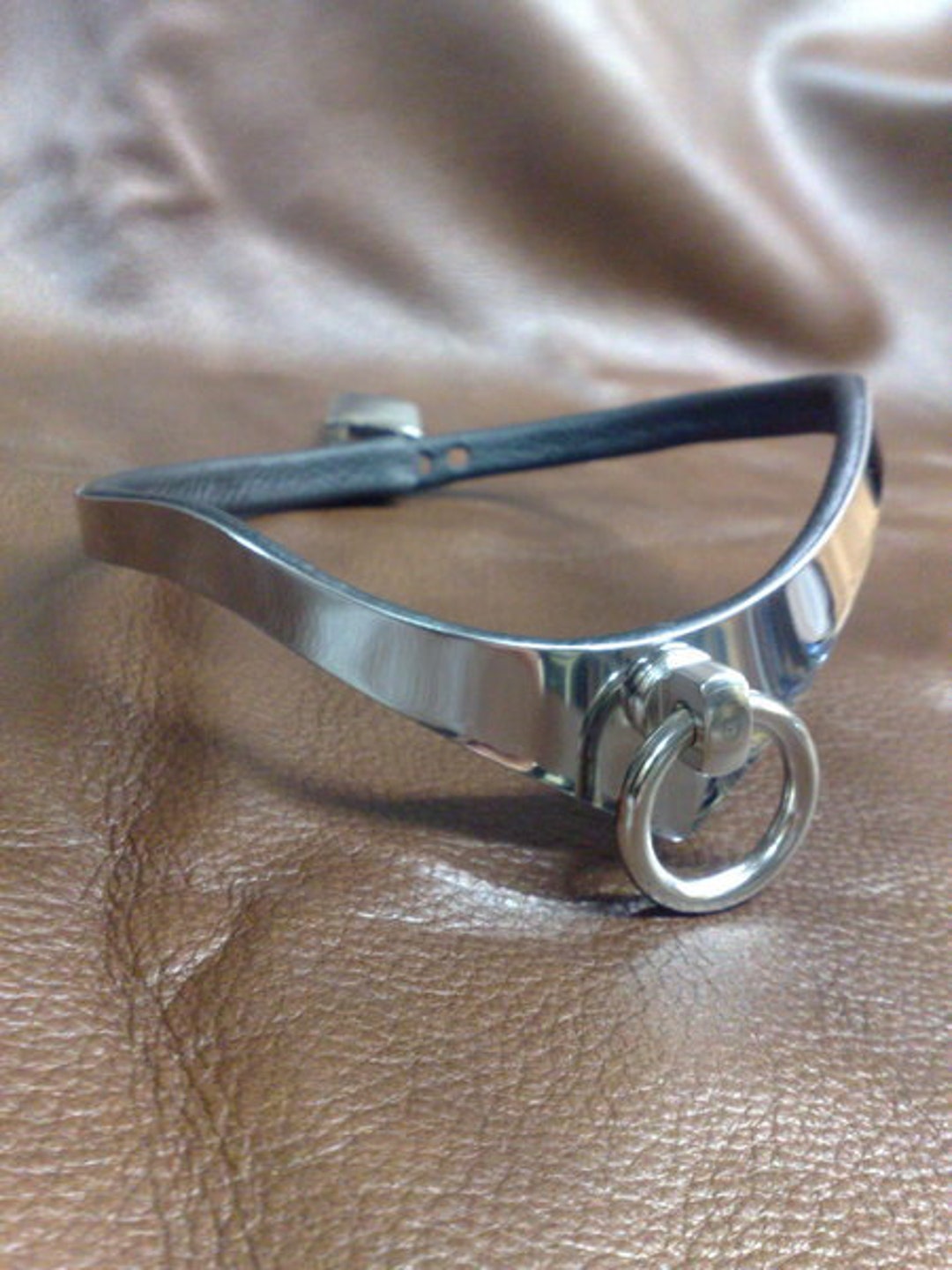 Exclusive BDSM Stainless Steel Collar Choker Necklace Ring of O ...