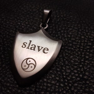 Exclusive BDSM Slave Pendant Stainless Steel Crest Necklace Gift ...