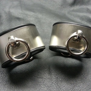 Custom Handmade BDSM Handcuffs Stainless Wristcuffs Steel Story of O ...