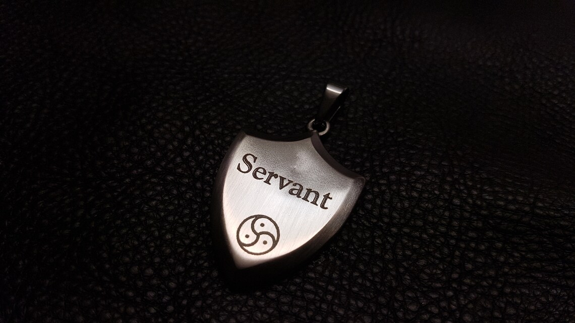 Exclusive BDSM Slave Servant Pendant Stainless Steel Crest - Etsy