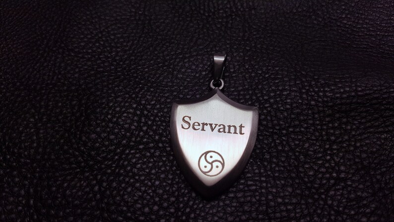 Exclusive BDSM Slave Servant Pendant Stainless Steel Crest - Etsy
