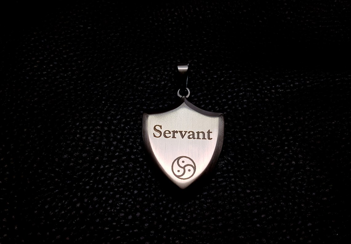 Exclusive BDSM Slave Servant Pendant Stainless Steel Crest - Etsy