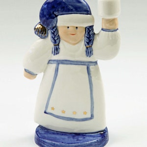 Lisa Larson Goebel Mrs. Santa Claus Candlesticks in Glazed - Etsy