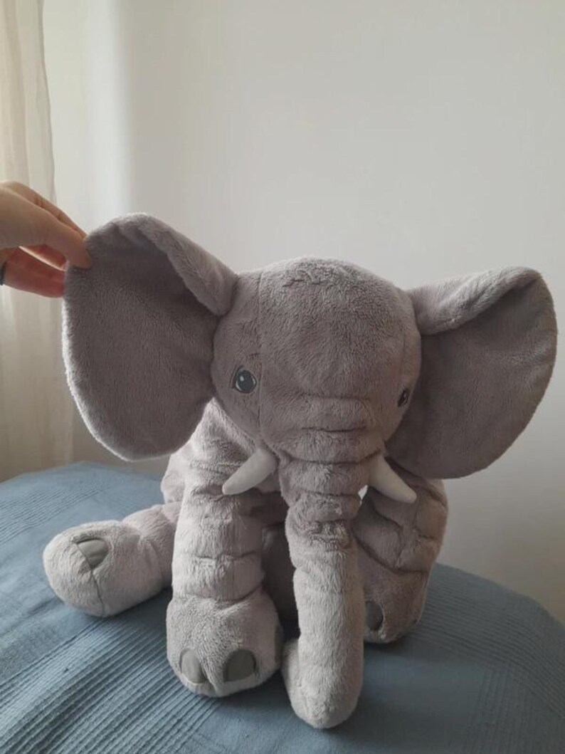 IKEA Gray Elephant Plush Soft Stuffed Animal Toy 21" Tall 55cm - Etsy