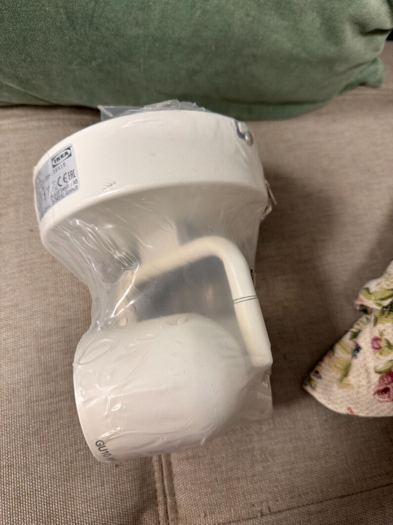 Vintage Ikea Ostana Ceiling Light Double Spot Light Fixture Ivory Cream ...