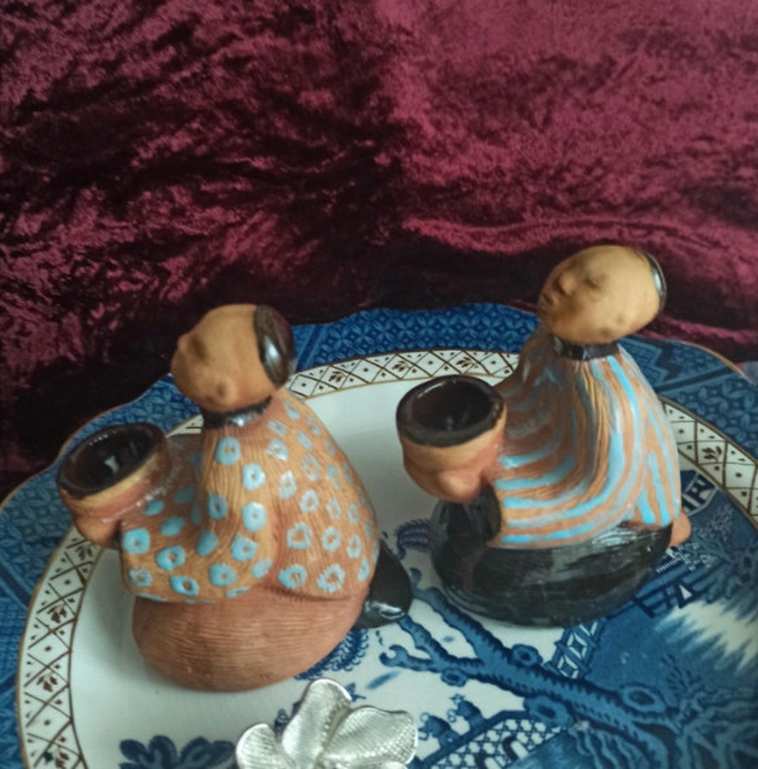 Osa Keramics Heavy Glazed Stoneware Candle Holders Rare Osa Ceramic ...