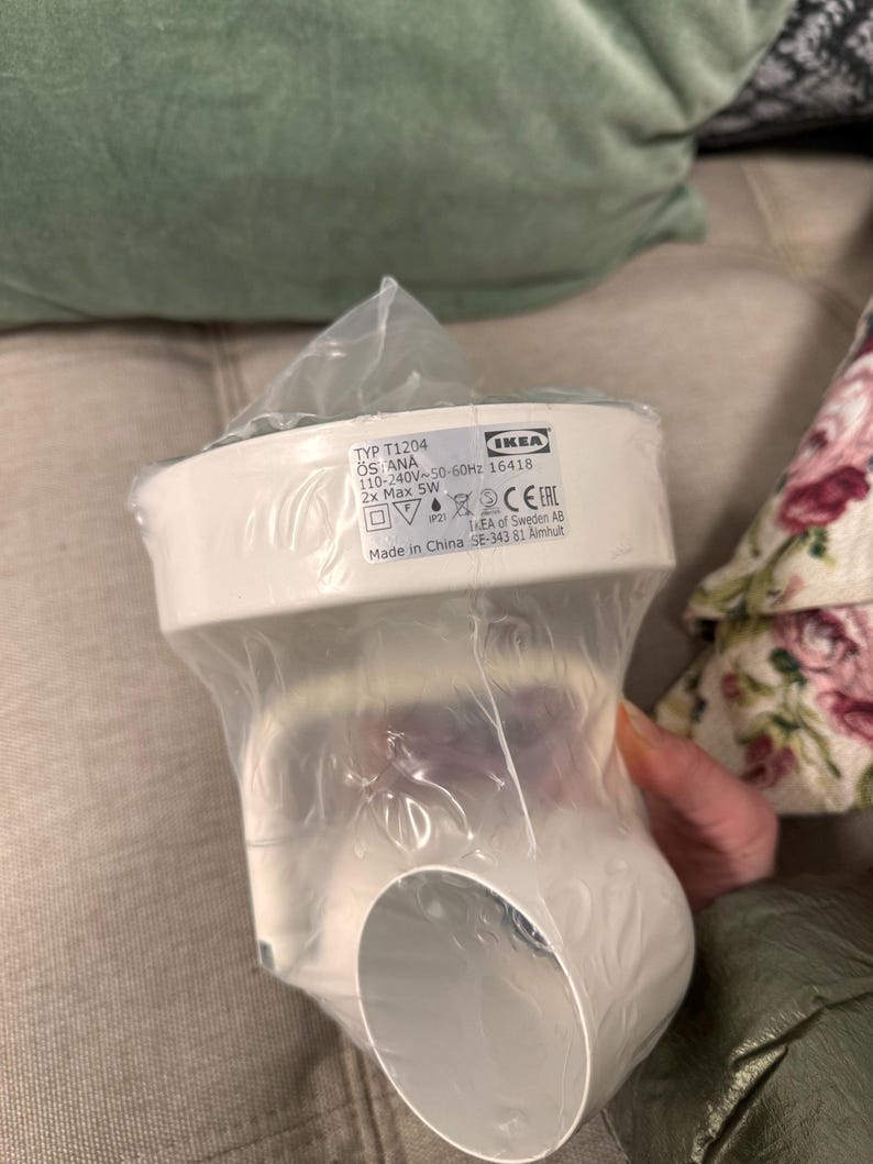 Vintage Ikea Ostana Ceiling Light Double Spot Light Fixture Ivory Cream ...