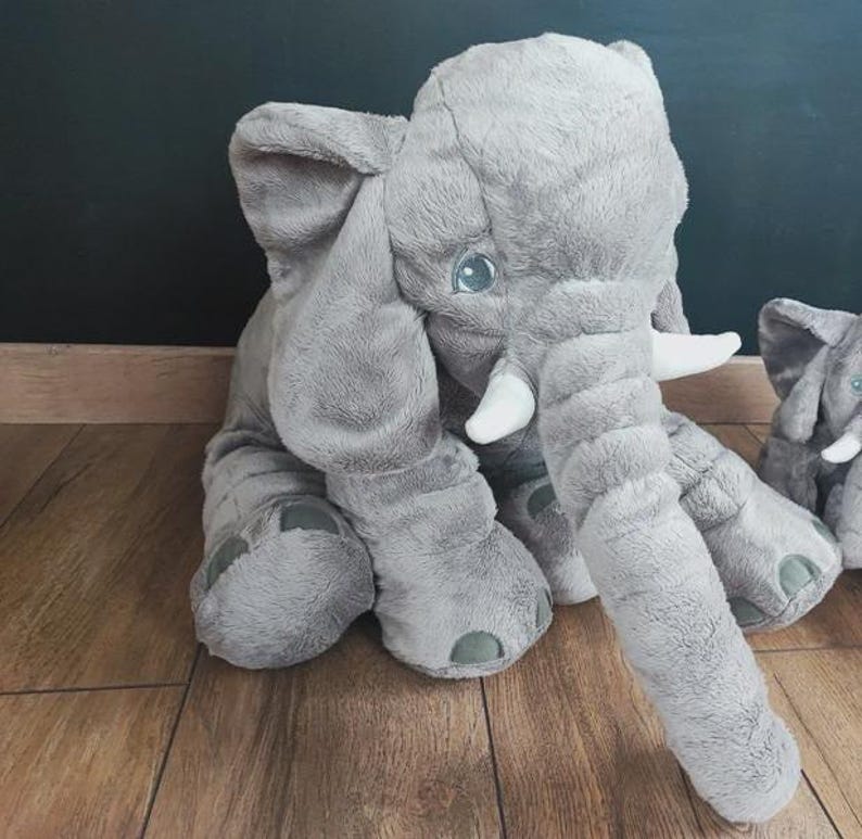 IKEA Gray Elephant Plush Soft Stuffed Animal Toy 21" Tall 55cm - Etsy