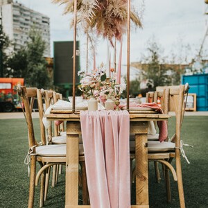 Pink Velvet Table Runner - Etsy
