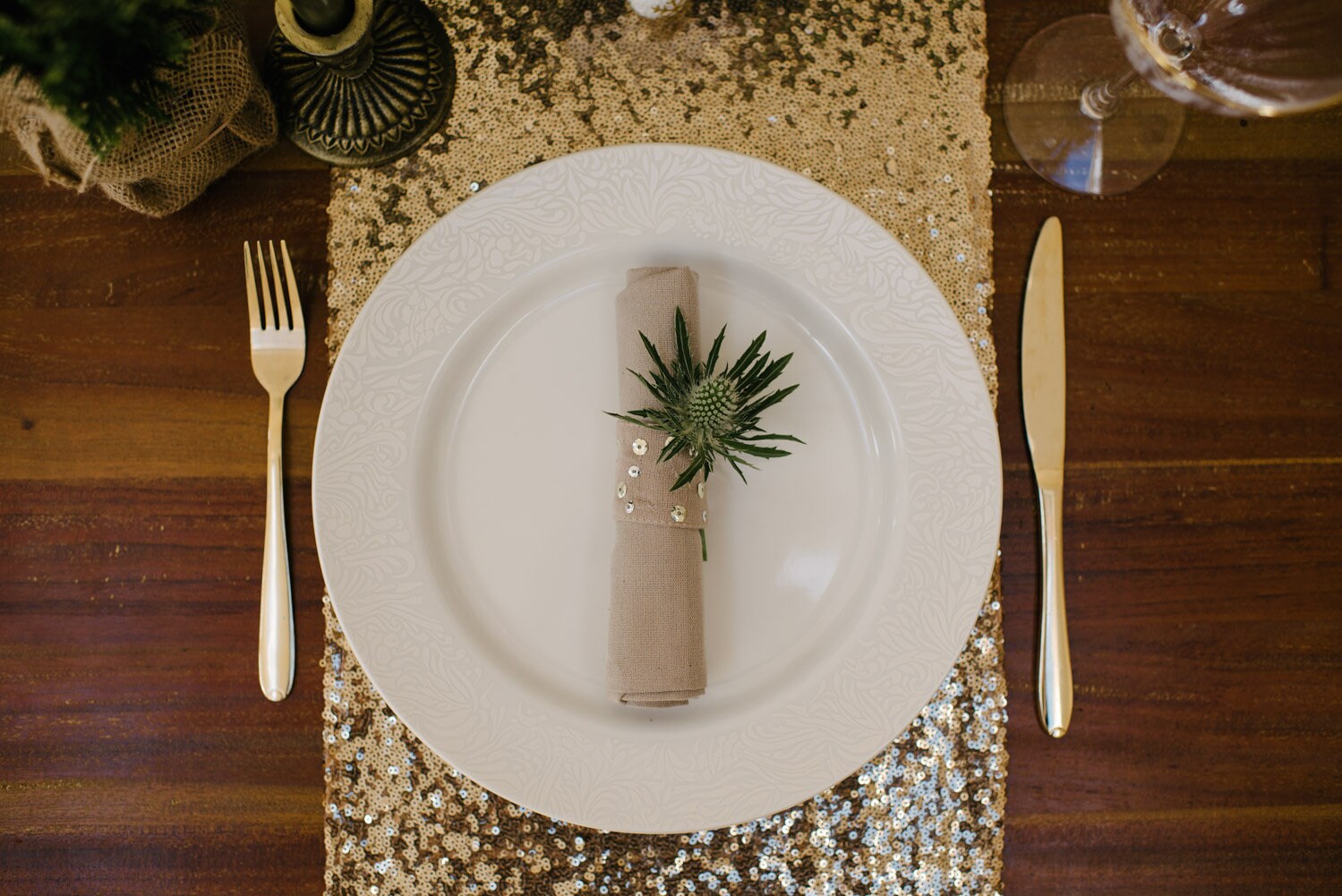 Gold / Brass Sequin Table Runners | Etsy UK
