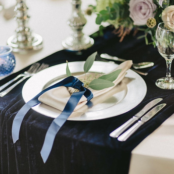 Navy Table Runner - Etsy