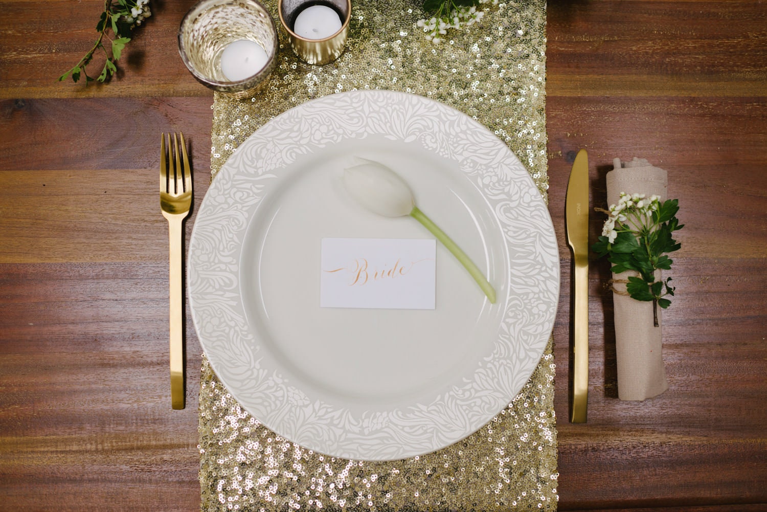 Gold / Brass Sequin Table Runners | Etsy UK