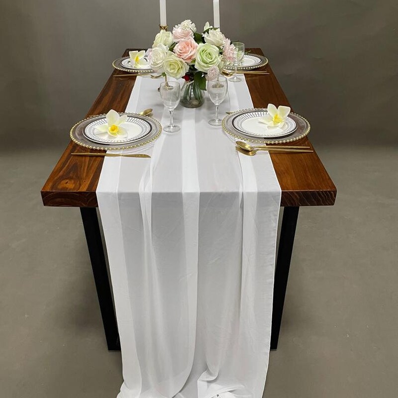 White Table Runner - Etsy