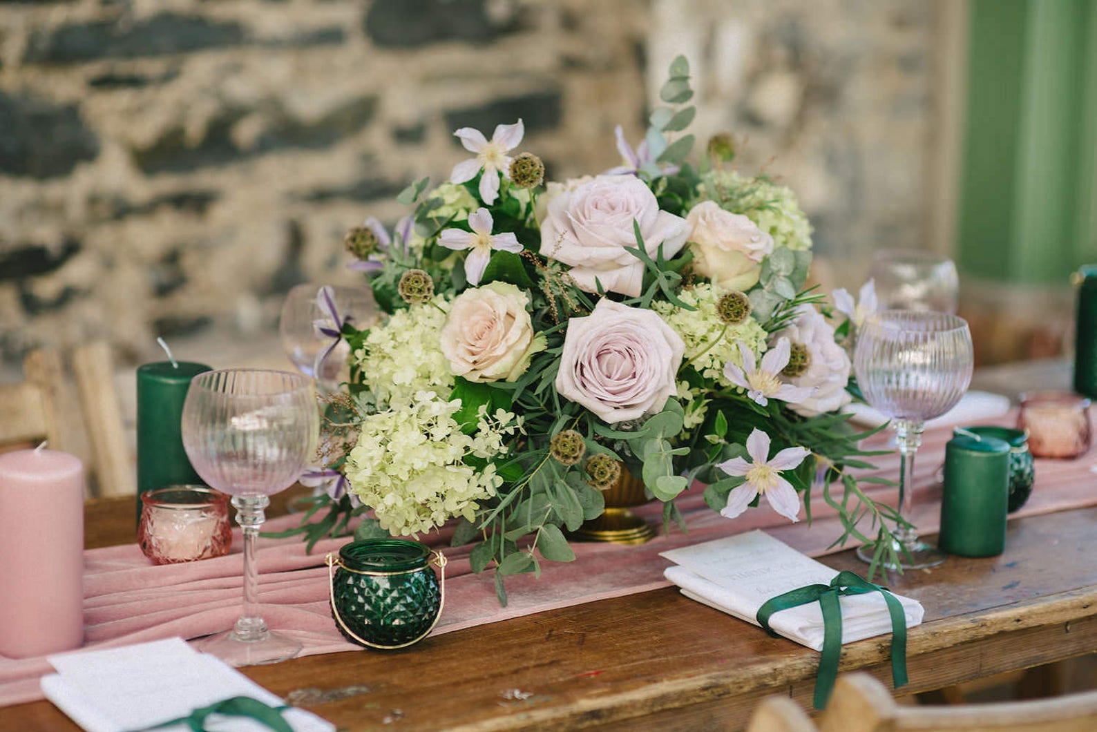 Pink Velvet Table Runner | Etsy