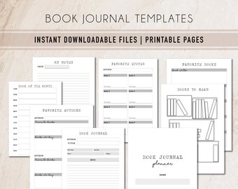 Sage Green Minimalist Reading Book Planner Printable Reading - Etsy