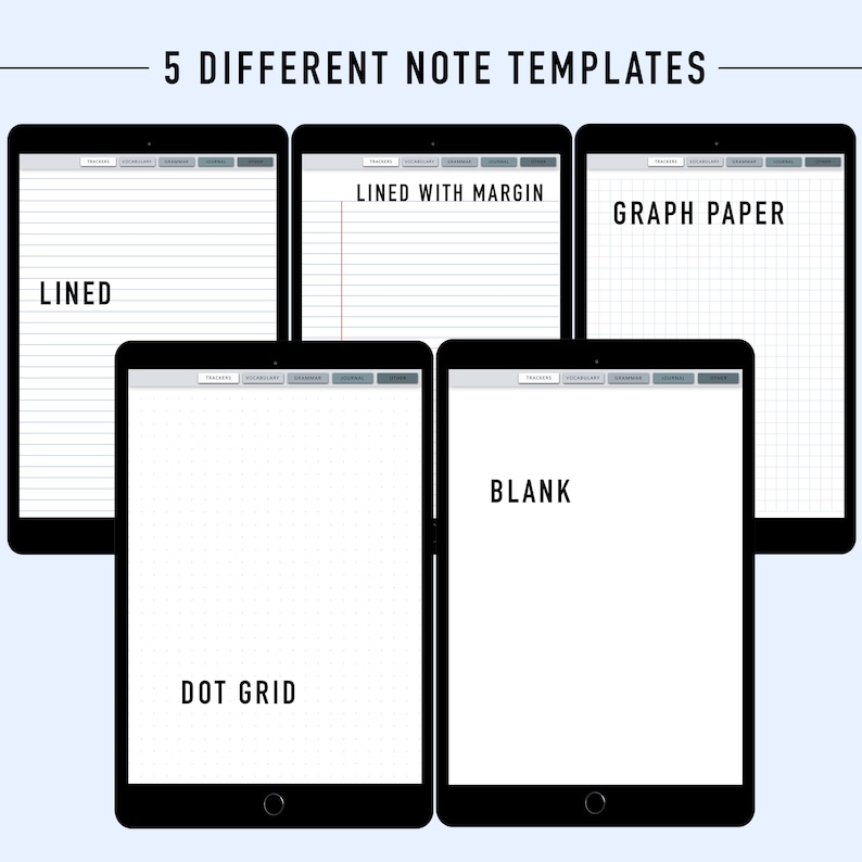 LANGUAGE LEARNING Digital Notebook Korean Study Planner Korean ...