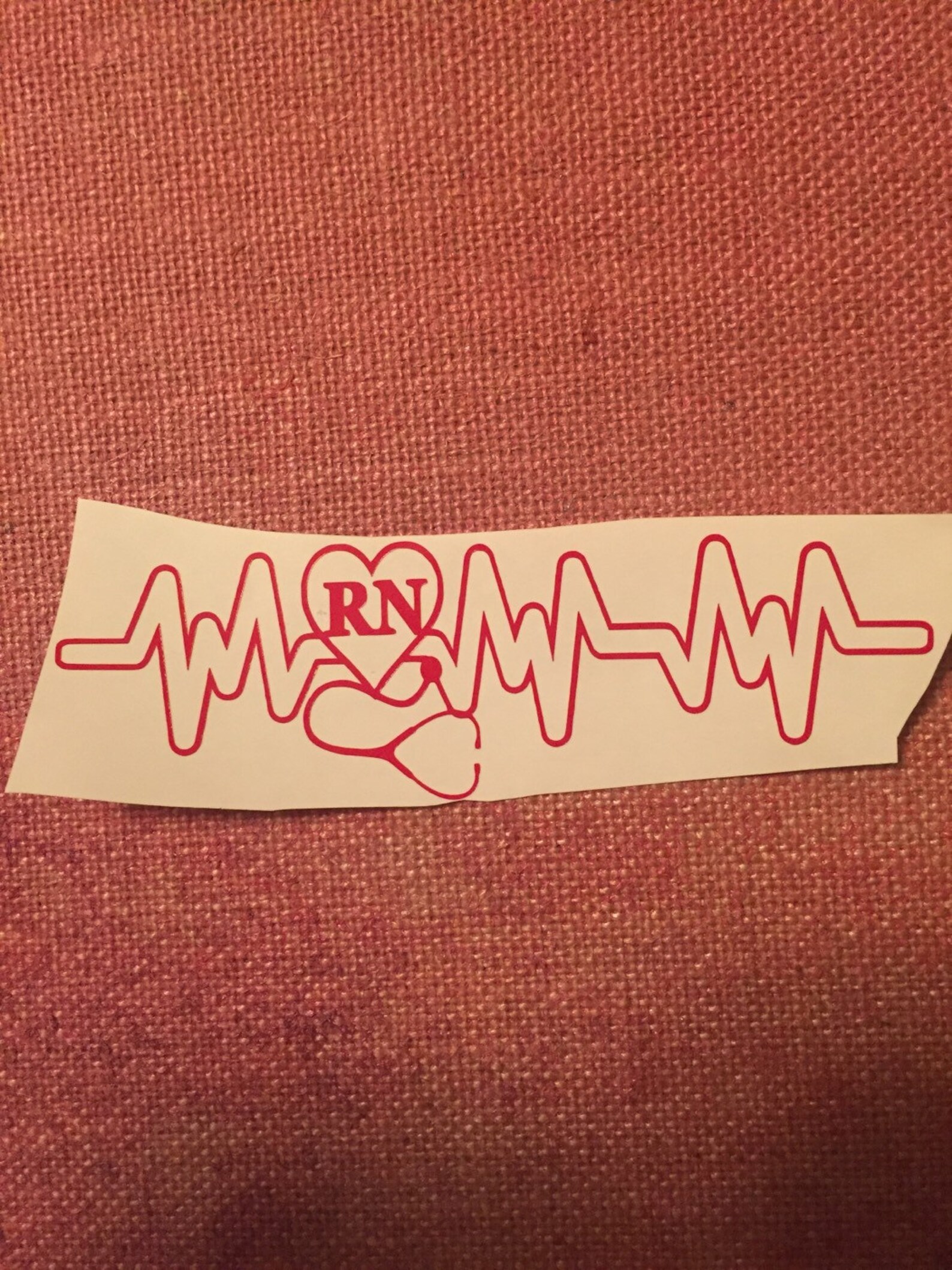 RN Heartbrat Decal RN Nursing Yeti Decal Window Decal - Etsy UK