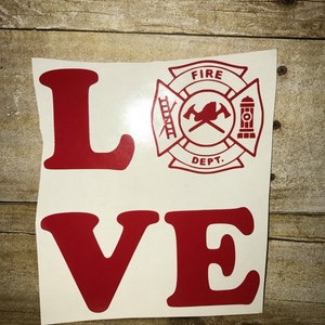 Fire Dept Decal - Etsy