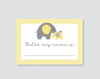 Elephant Name Tag | Etsy