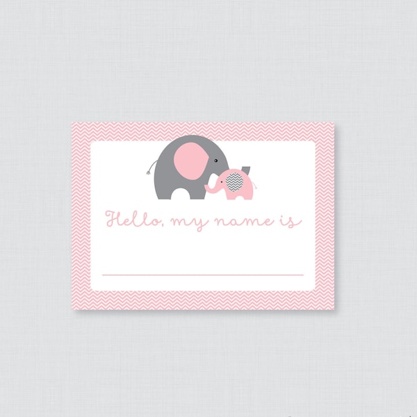 Elephant Name Tag - Etsy