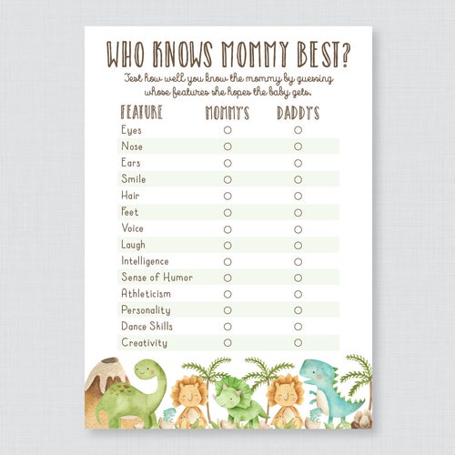 Dinosaur Matching Game Printable Dinosaur Themed Baby Shower | Etsy