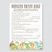Dinosaur Nursery Rhyme Quiz Baby Shower Game - Printable Instant ...