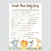 Safari Baby Shower Finish That Baby Song Printable - Safari Themed Baby ...