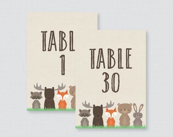Table Number Animal - Etsy