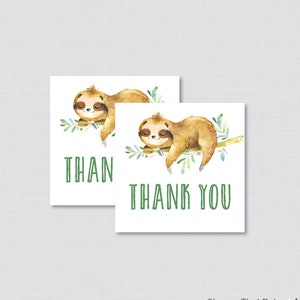 Sloth Baby Shower Printable Favor Tag - Sloth Themed Baby Shower Favor ...