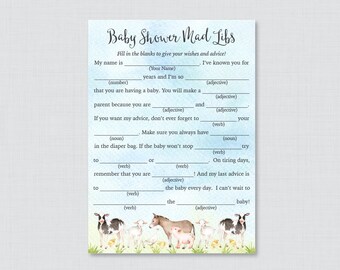 Farm Mad Libs | Etsy