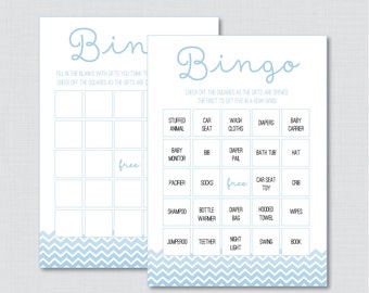 Blue bingo card | Etsy