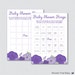 Purple Flowers Baby Shower Games Package Seven Printable - Etsy