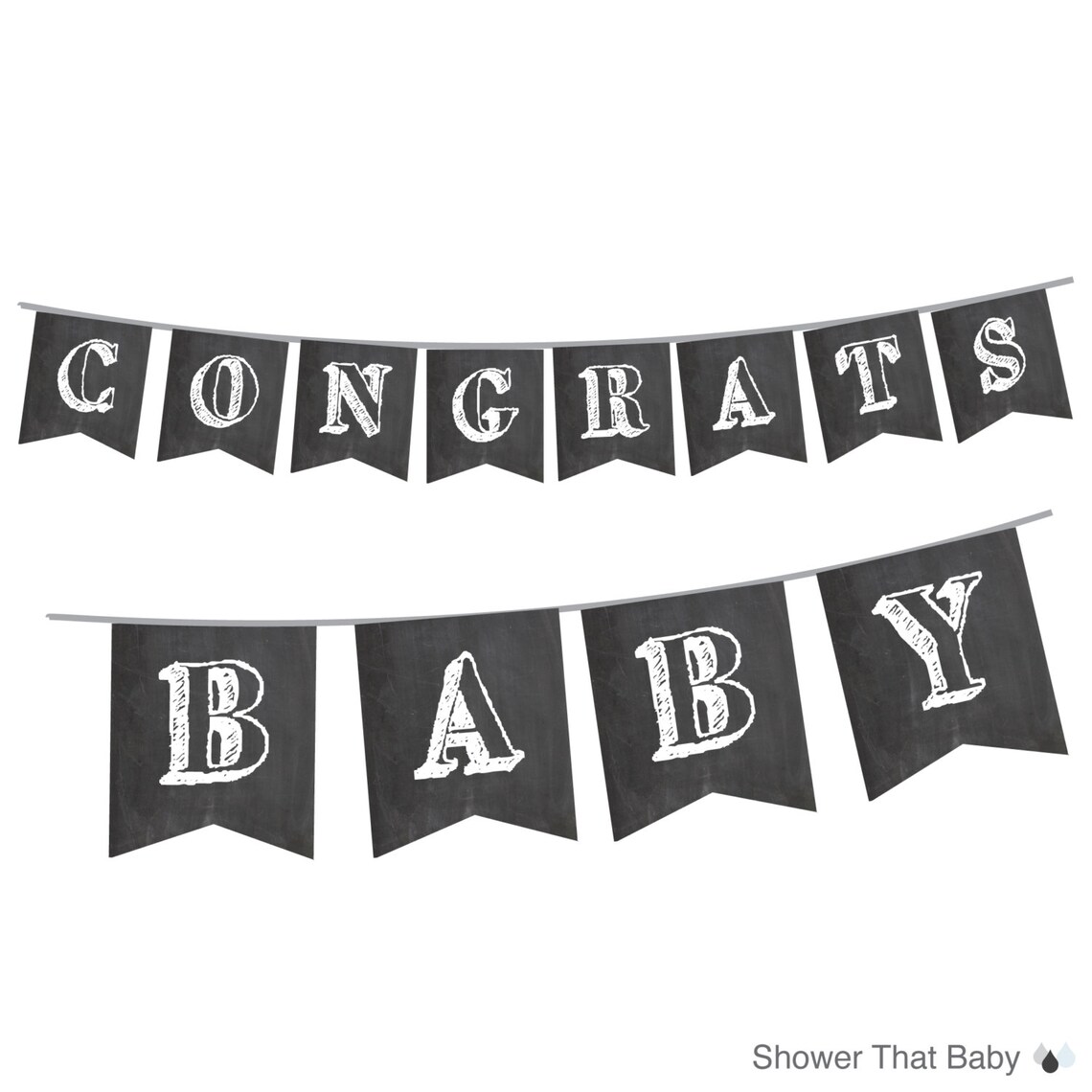 Chalkboard Banner With ALL Letters and Numbers Printable - Etsy