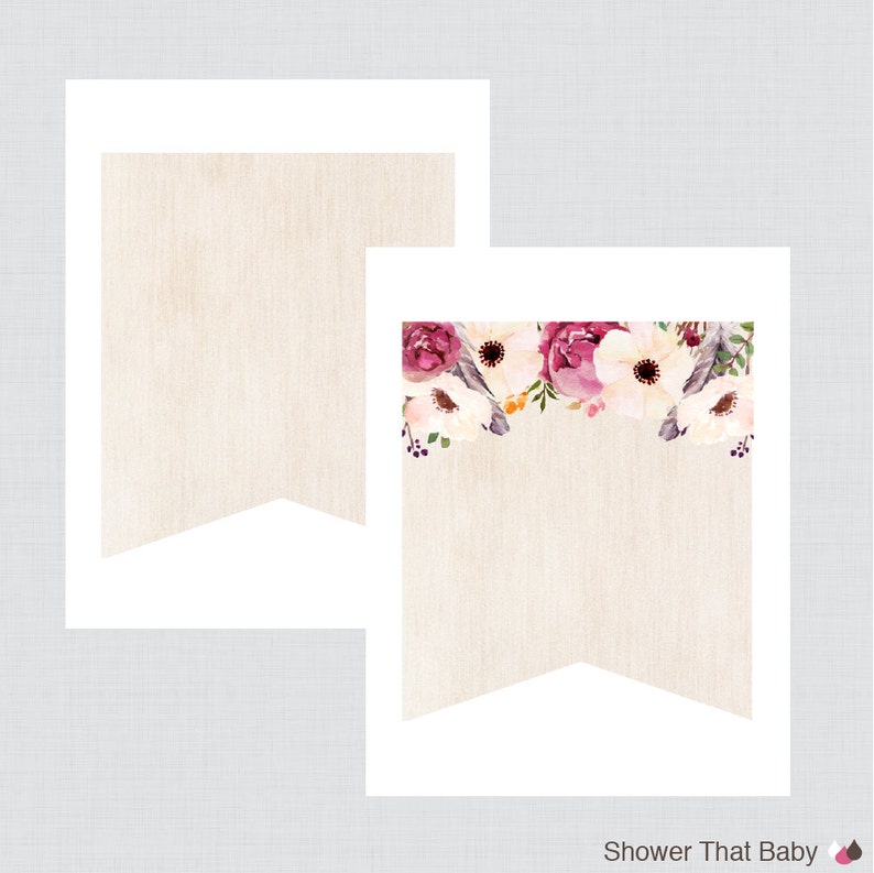 Printable Boho Baby Shower Banner Bohemian Shower | Etsy