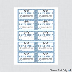 Bow Tie Baby Shower Diaper Raffle Tickets and Diaper Raffle | Etsy