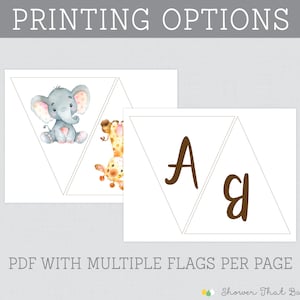 EDITABLE Safari Banner - Printable Safari Baby Shower Triangle Banner ...
