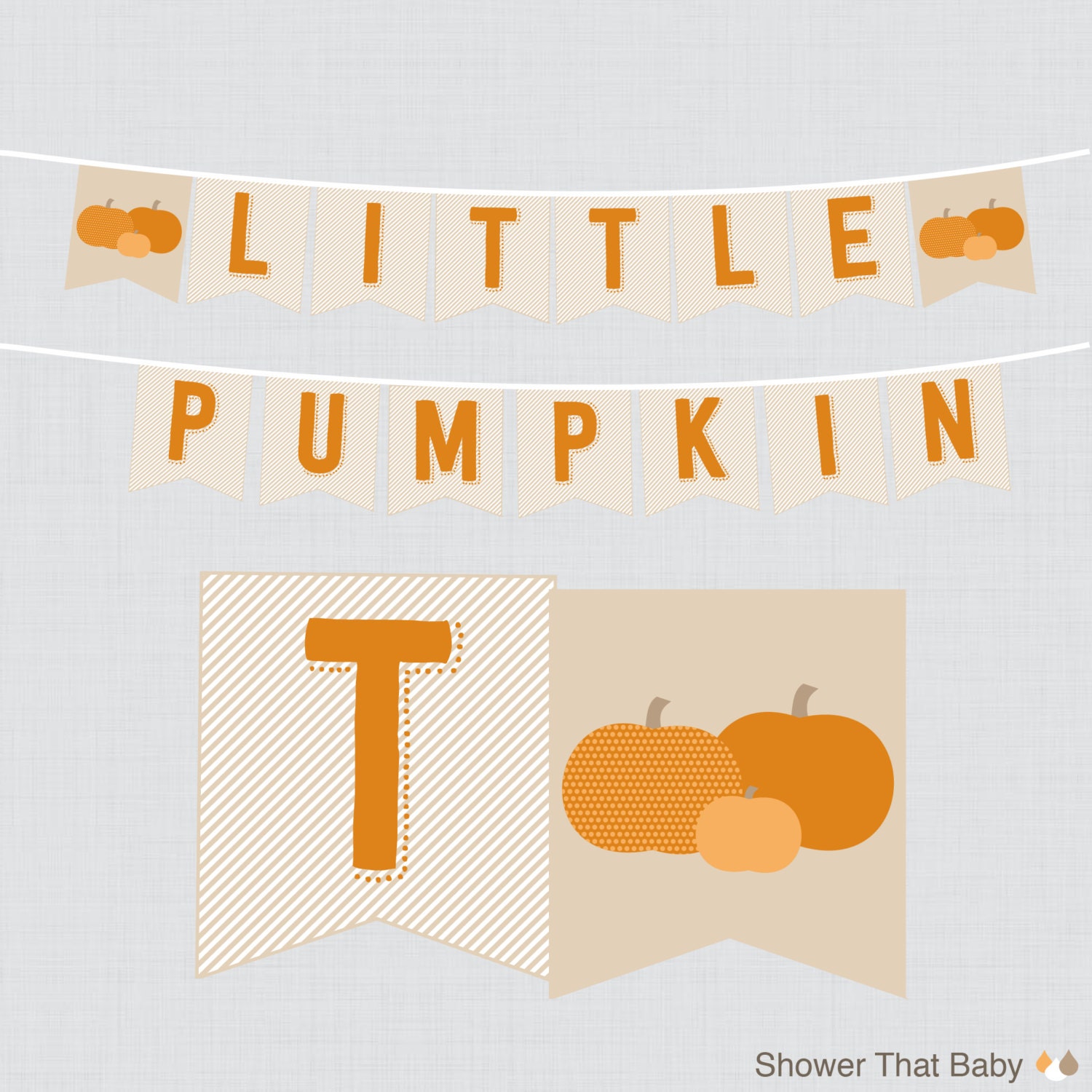 Little Pumpkin Baby Shower Banner Printable Instant Download | Etsy