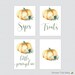 Printable Orange Pumpkin Baby Shower Table Signs SIX Signs - Etsy