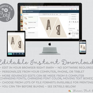 EDITABLE Woodland Banner - Printable Woodland Baby Shower Triangle ...