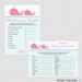 Whale Baby Shower Games Package Seven Printable Games: - Etsy