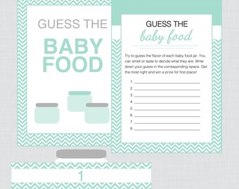 Baby Food Game Baby Food Jar Labels Guess the Baby Food - Etsy